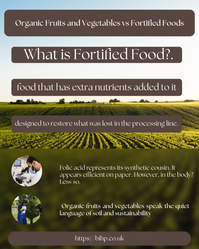 Organic Fruits and Vegetables vs Fortified Foods - Body in Harmony Products