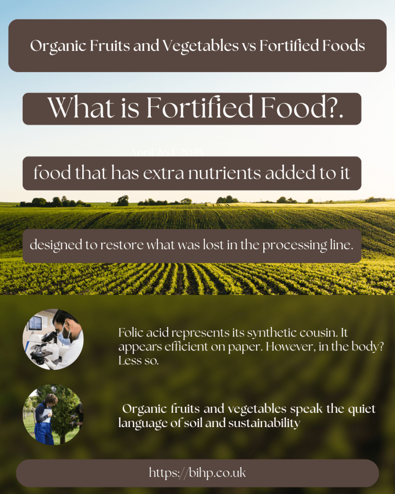 Organic Fruits and Vegetables vs Fortified Foods - Body in Harmony Products