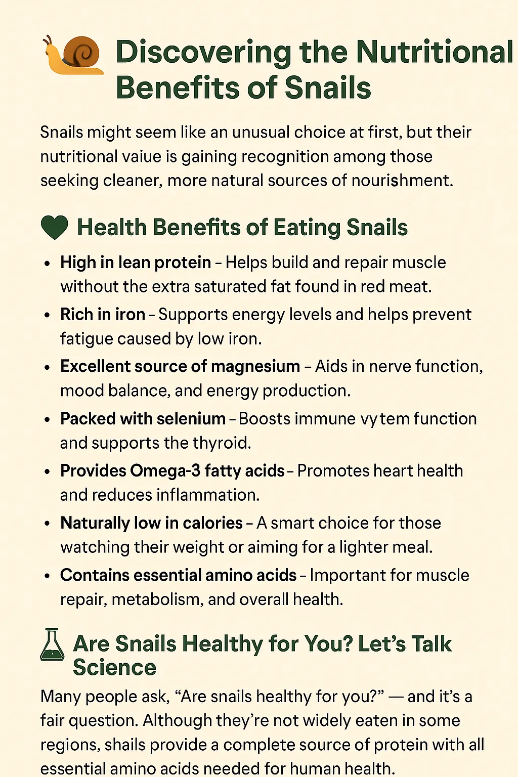 Nutritional Benefits of Snails: Are They Healthy and Worth Eating ...