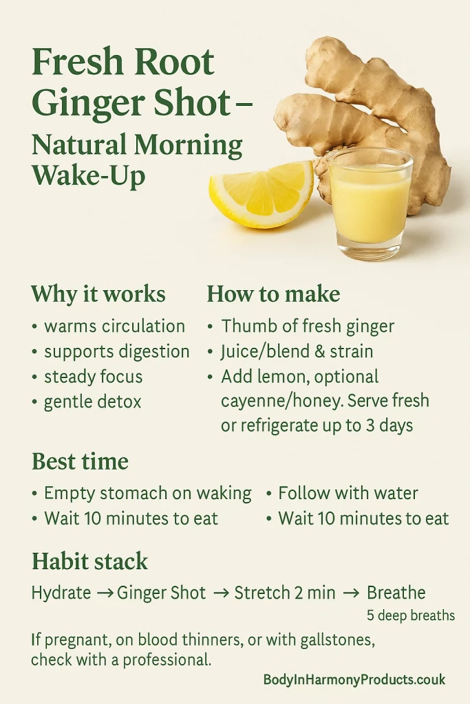 Fresh Root Ginger Shot – The Natural Morning Wake-Up Boost - Body in ...